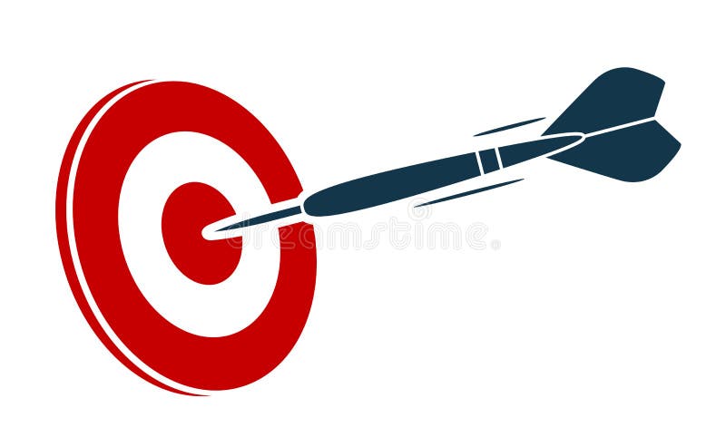 Target Hit, Dartboard and Dart Flying To Aim, Darts Competition Emblem ... Target Hit, Dartboard and Dart Flying To Aim, Darts Competition Emblem ...