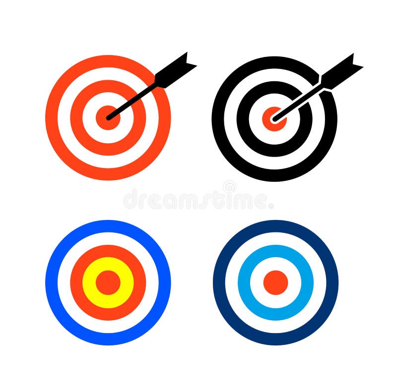 Target, Hit Mark. Target with an Arrow Stock Vector - Illustration of ...