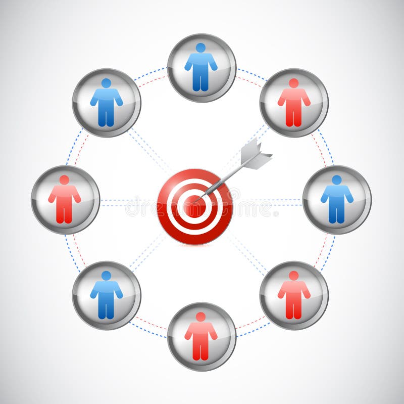 Target the Hole Network Concept Illustration Stock Illustration ...