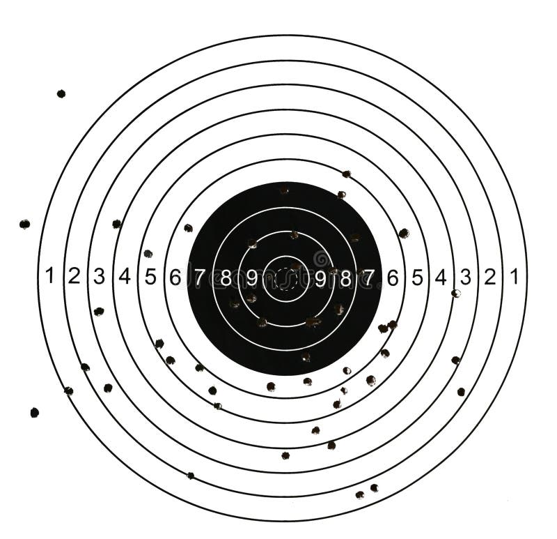 Target with Bullet Holes stock image. Image of success - 6460507