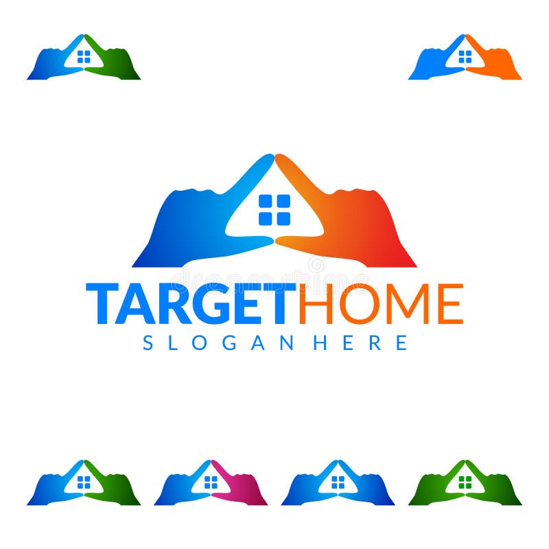 Target Home, Real Estate Vector Logo Design Stock Vector - Illustration ...