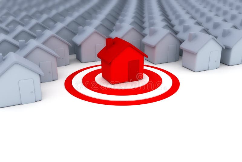 Target house stock illustration. Illustration of home - 6624679