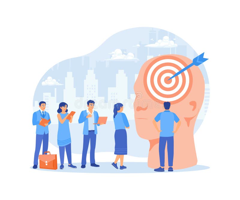 Target on the Human Head Icon. the Business Team Develops Target ...