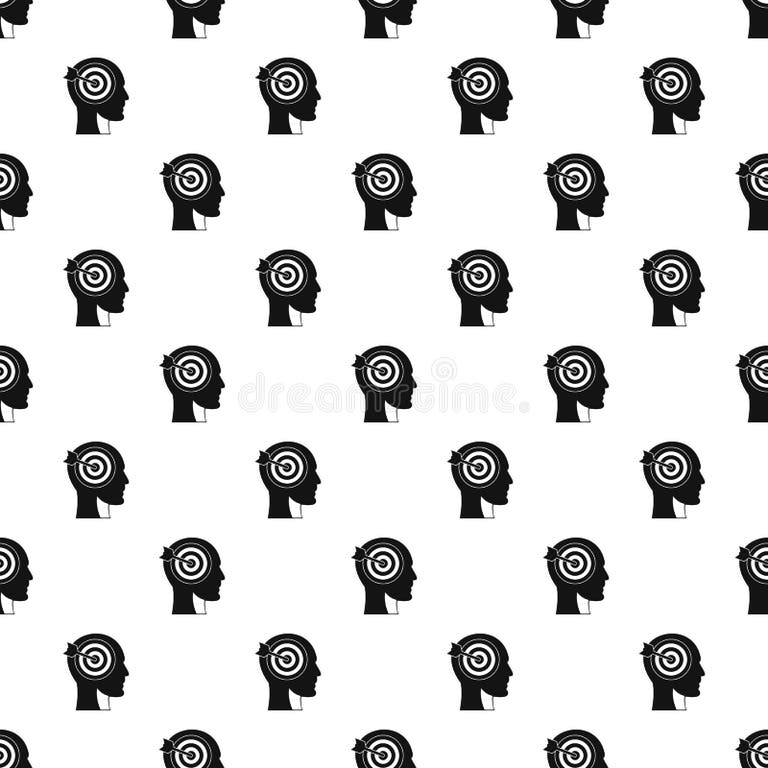 Target in Human Head Pattern Vector Stock Vector - Illustration of ...