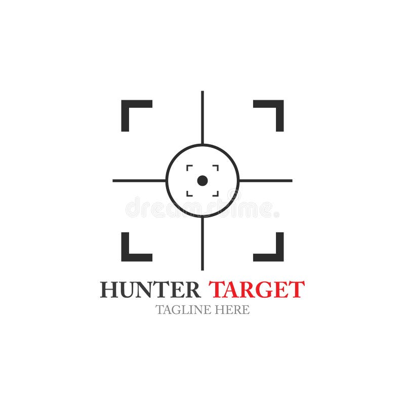 Target Hunter Icon Illustration Design Template Symbol. Stock Vector ...