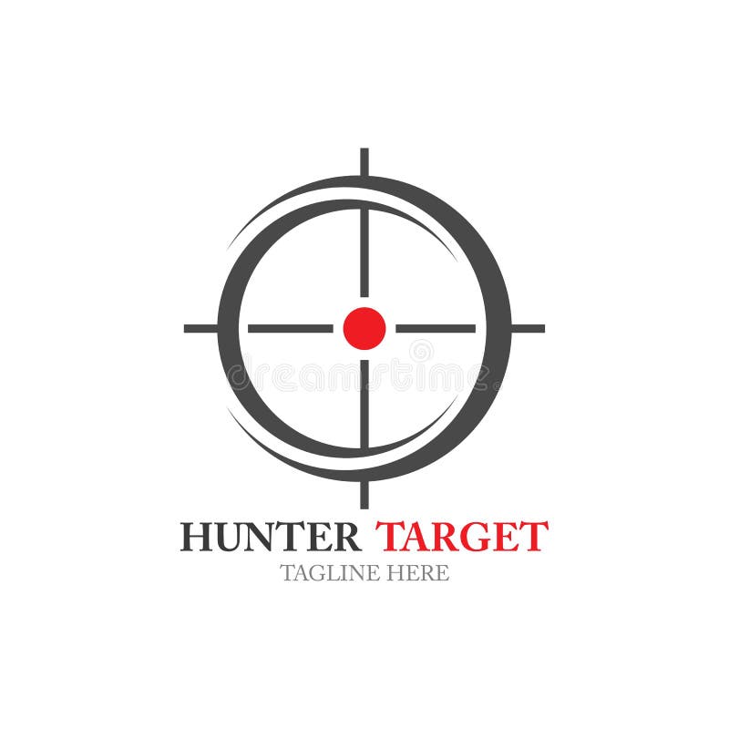 Target Hunter Icon Illustration Design Template Symbol. Stock Vector ...