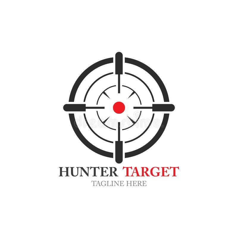 Target Hunter Icon Illustration Design Template Symbol. Stock Vector ...