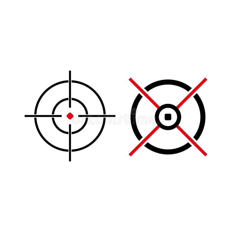 Target Icon. Aiming Cross Symbol. Vector Precision Mark. Green Circle ...