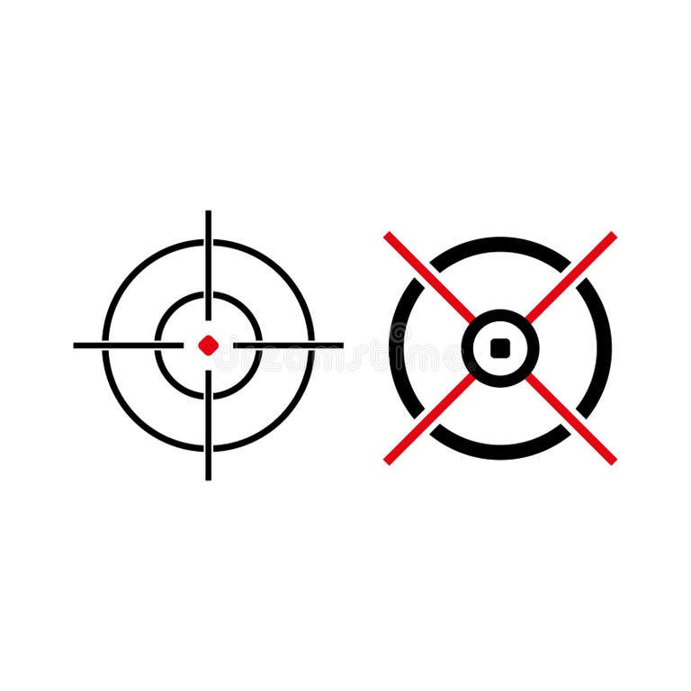 Target Icon. Aiming Cross Symbol. Vector Precision Mark. Green Circle ...