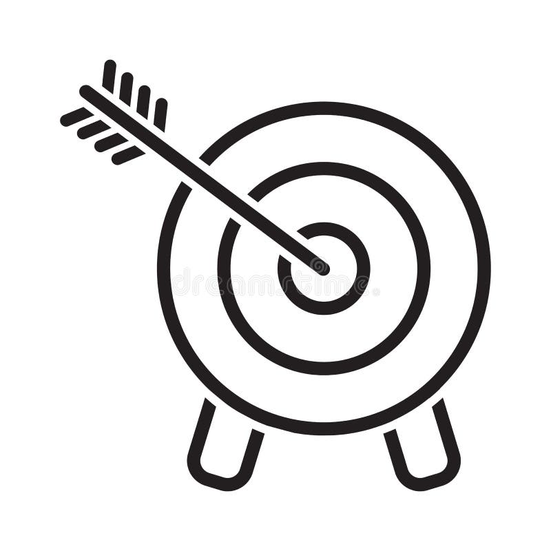 Target Icon. Arrow Hitting a Target. Vector Illustration Stock ...
