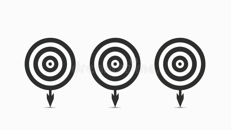 Target Icon for Assessment Purposes in Solid Style Stock Vector ...