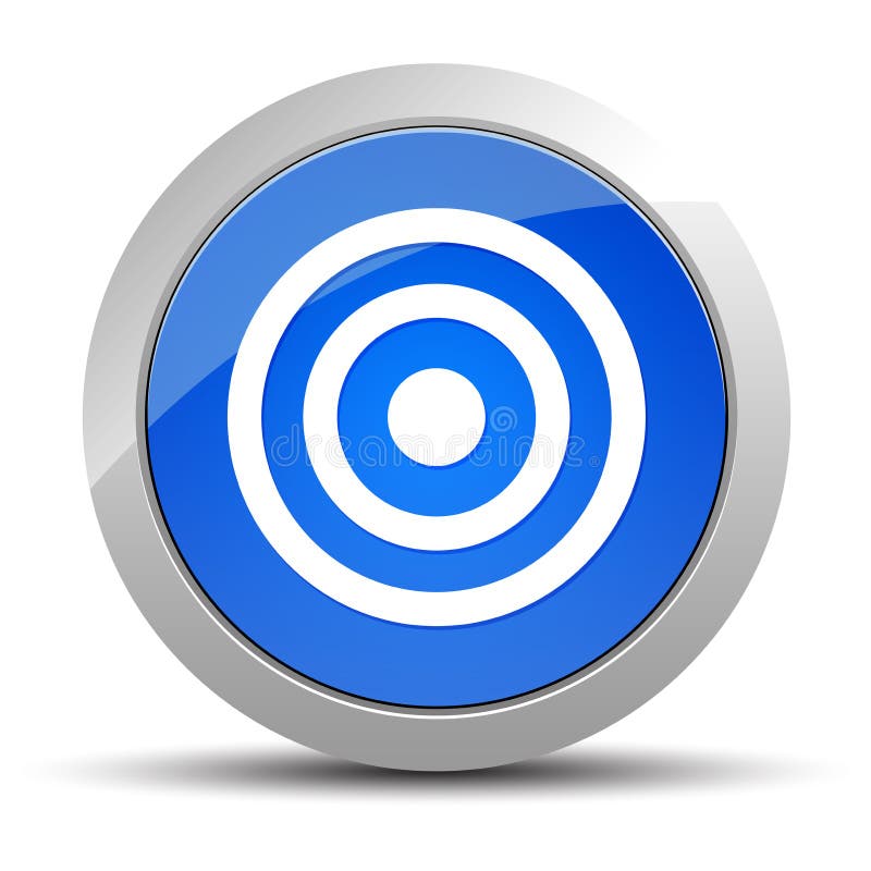 Target Icon Blue Round Button Illustration Stock Illustration ...