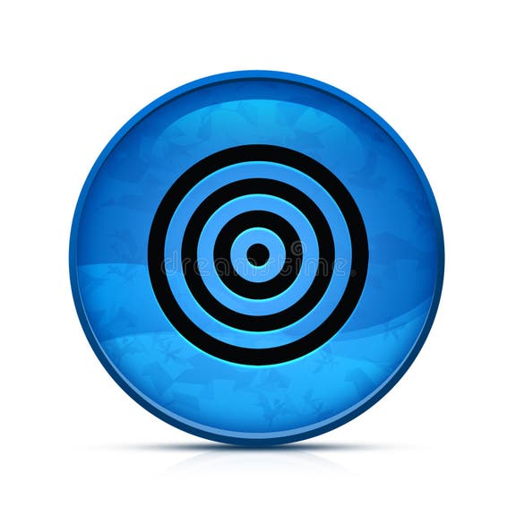Target Help Icon on Classy Splash Blue Round Button Illustration Stock ...