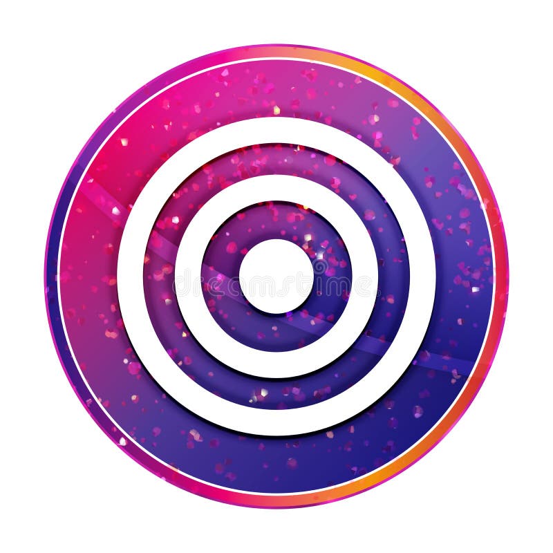 Target Icon Creative Trendy Colorful Round Button Illustration Stock ...