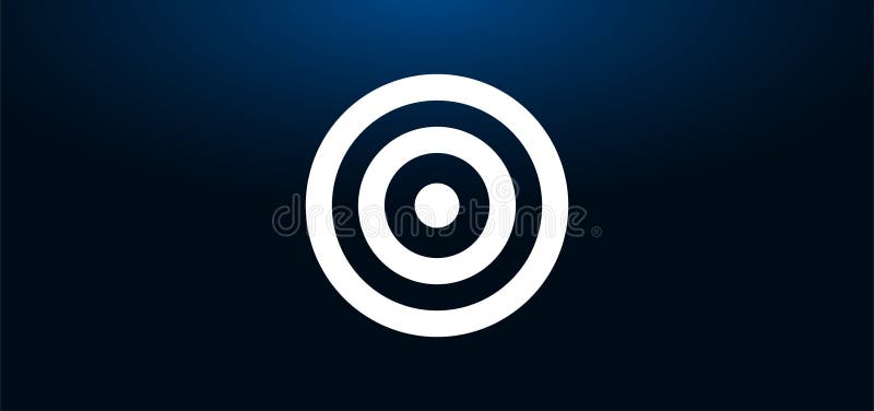 Target Icon Crystal Blue Banner Background Stock Illustration ...