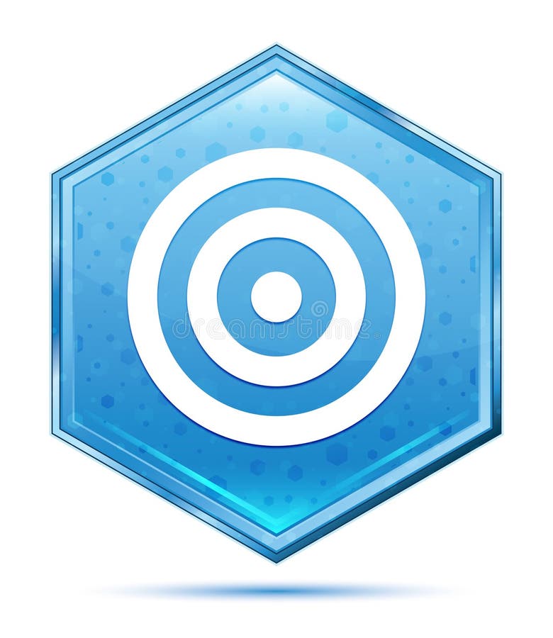 Target Icon Crystal Blue Hexagon Button Stock Illustration ...