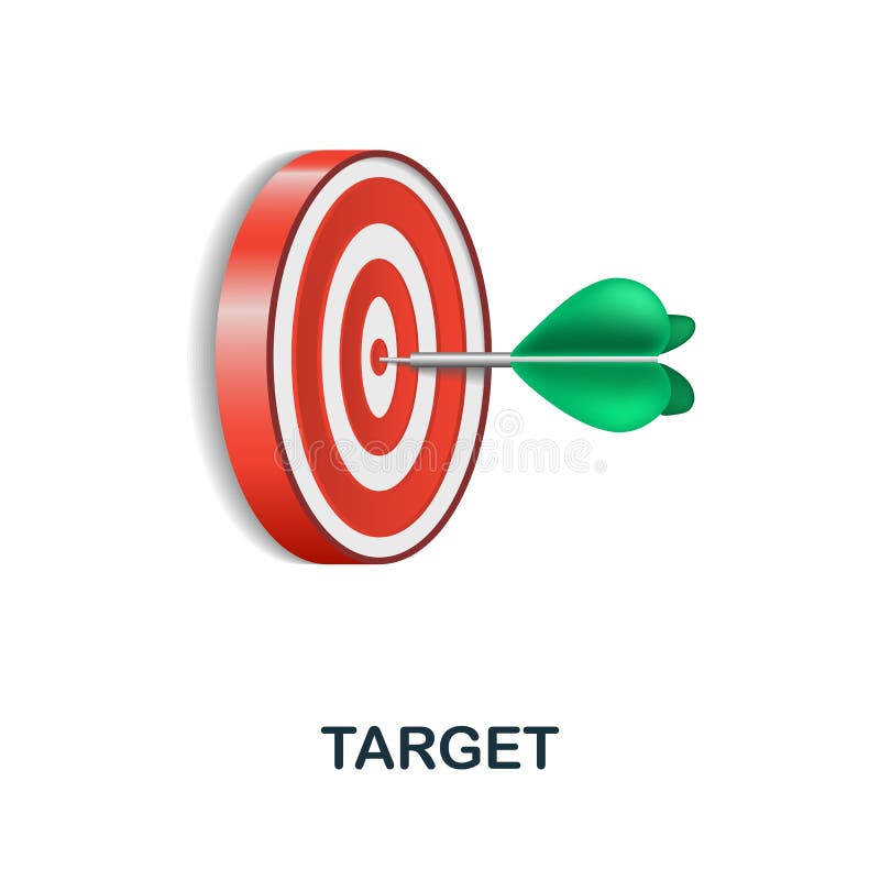 Target Icon. 3d Illustration from Startup Collection Stock Vector ...