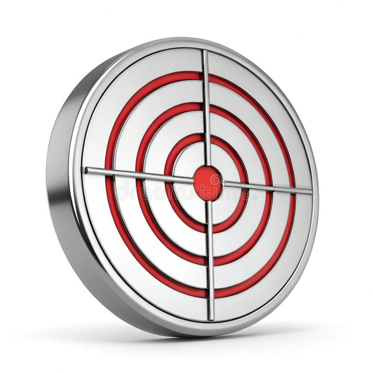 Target Icon 3D Render stock illustration. Illustration of marketing ...