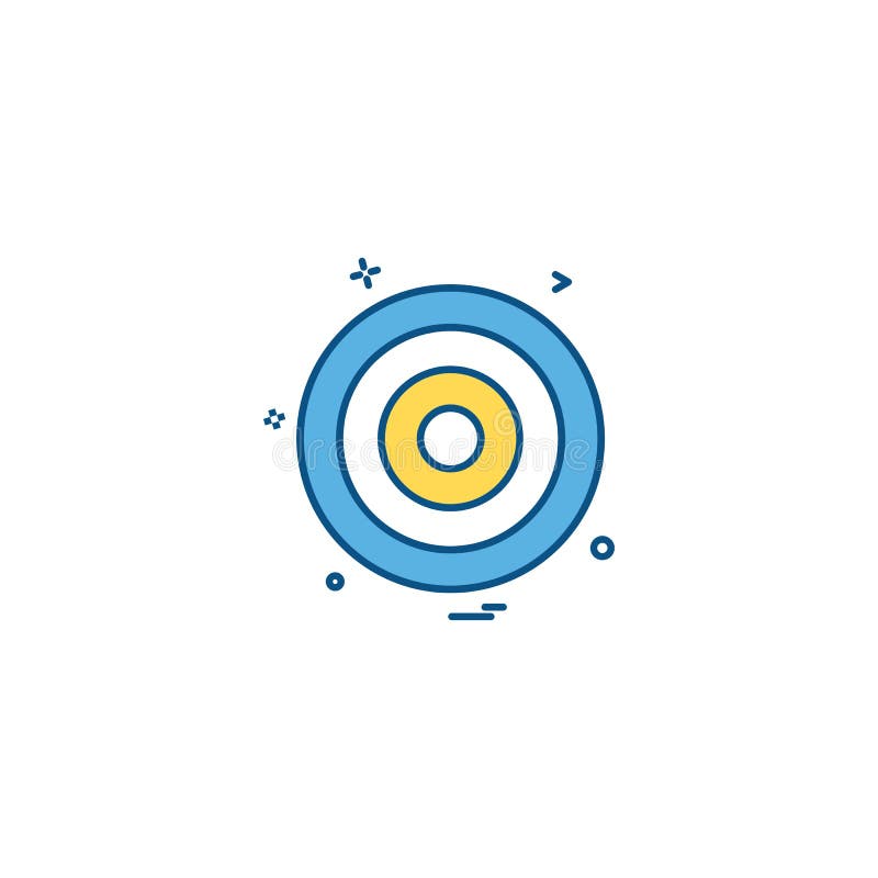 Target icon design vector stock vector. Illustration of graphic - 125674222