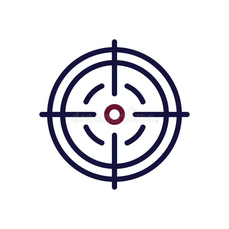 Target Icon Solid Black Colour Military Symbol Perfect Stock Vector ...