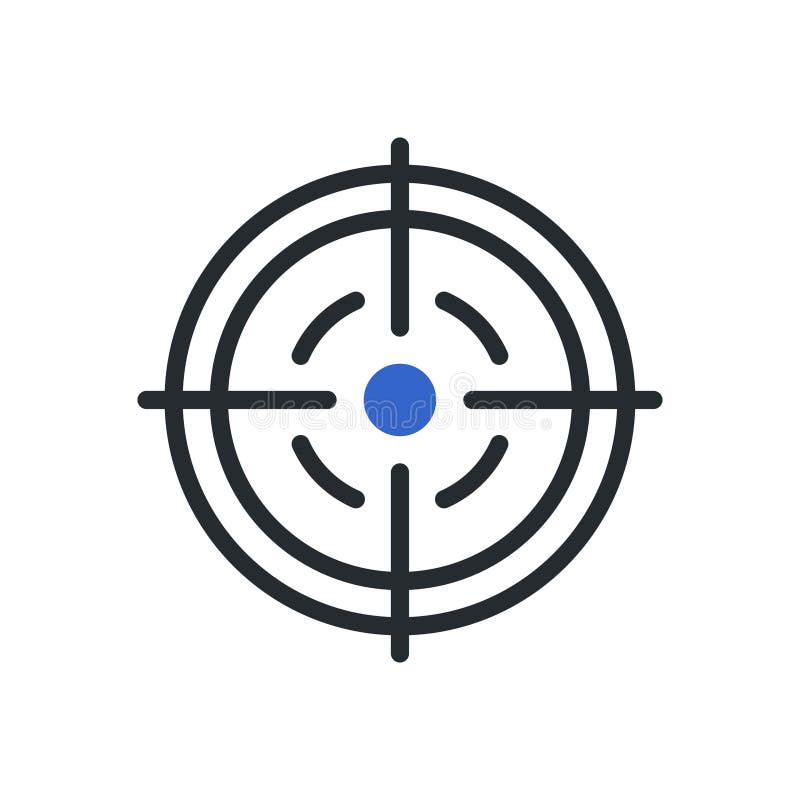Target Icon Duotone Blue Grey Colour Military Symbol Perfect Stock ...