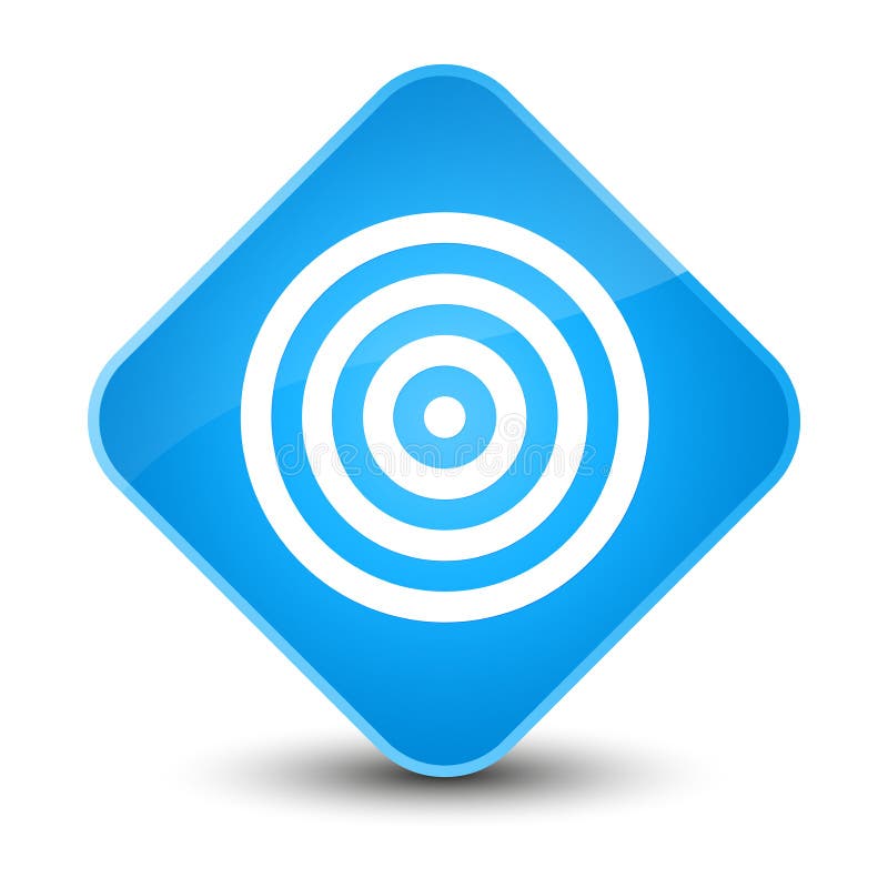 Target Icon Elegant Cyan Blue Diamond Button Stock Illustration ...