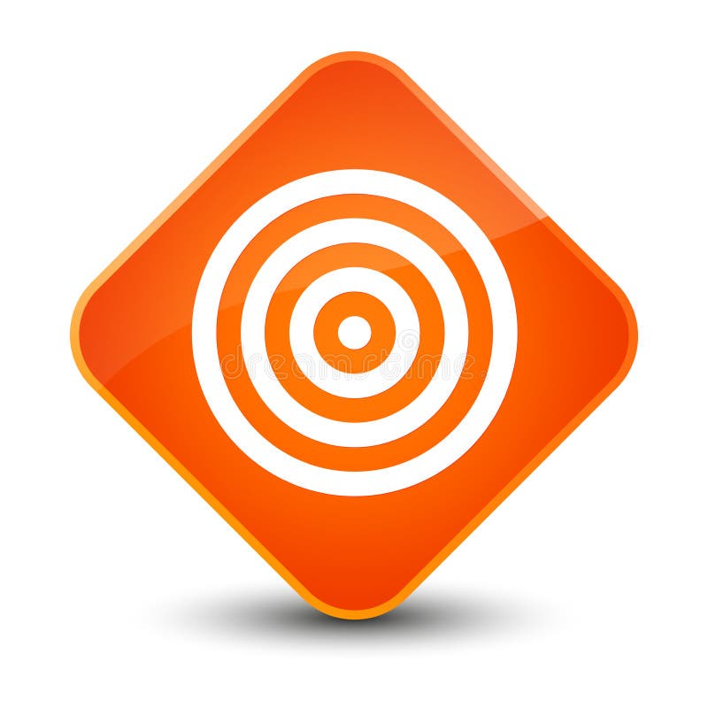 Target Icon Elegant Orange Diamond Button Stock Illustration ...