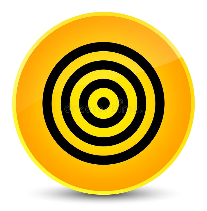 Target Icon Elegant Yellow Round Button Stock Illustration ...