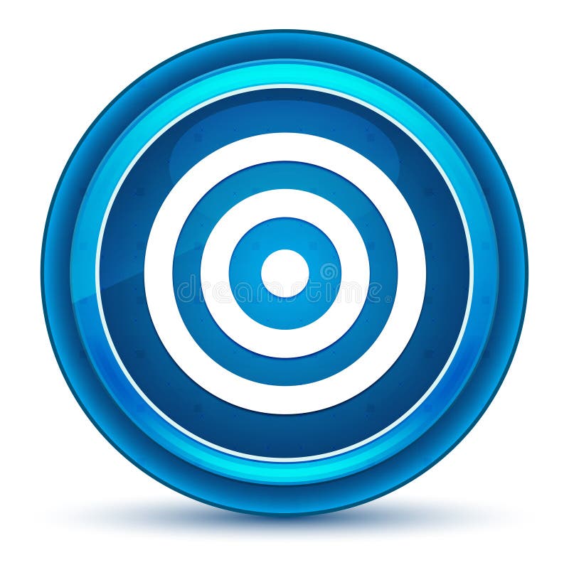 Target Icon Eyeball Blue Round Button Stock Illustration - Illustration ...