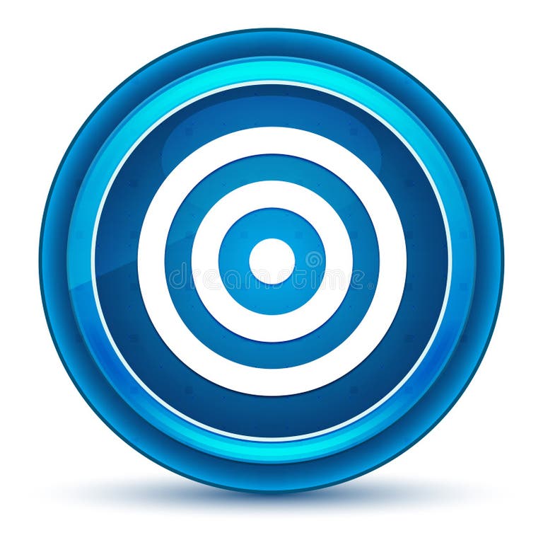 Target Icon Eyeball Blue Round Button Stock Illustration - Illustration ...
