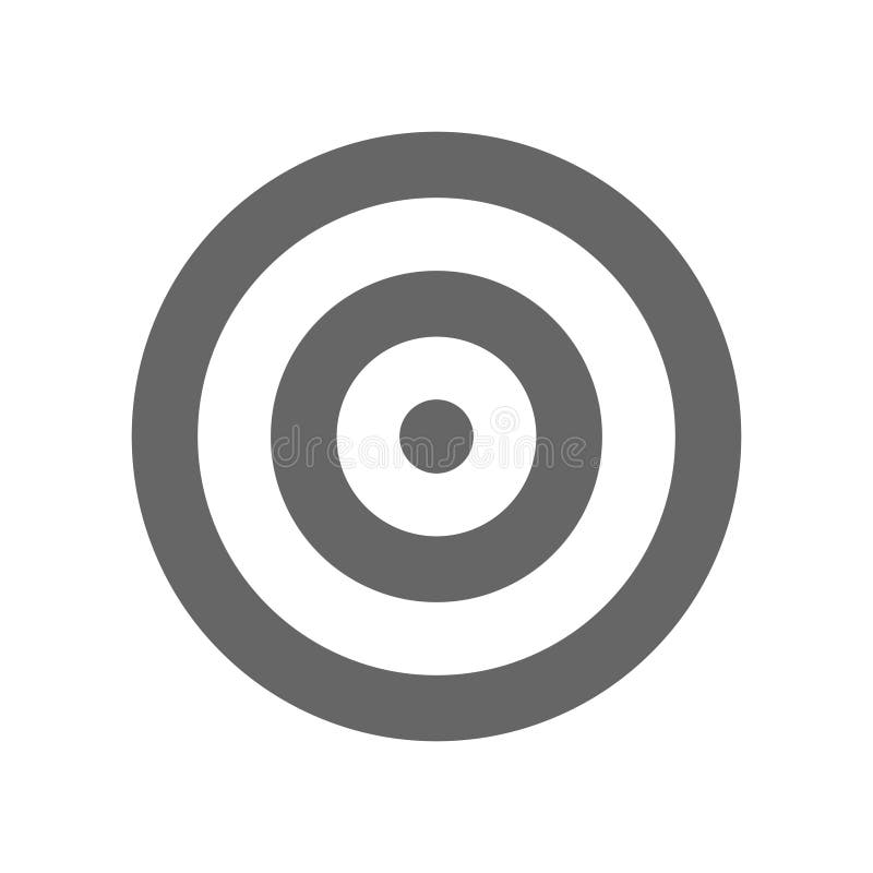 Target Icon. Flat Black Aim Symbol Vector Illustration Isolated on ...