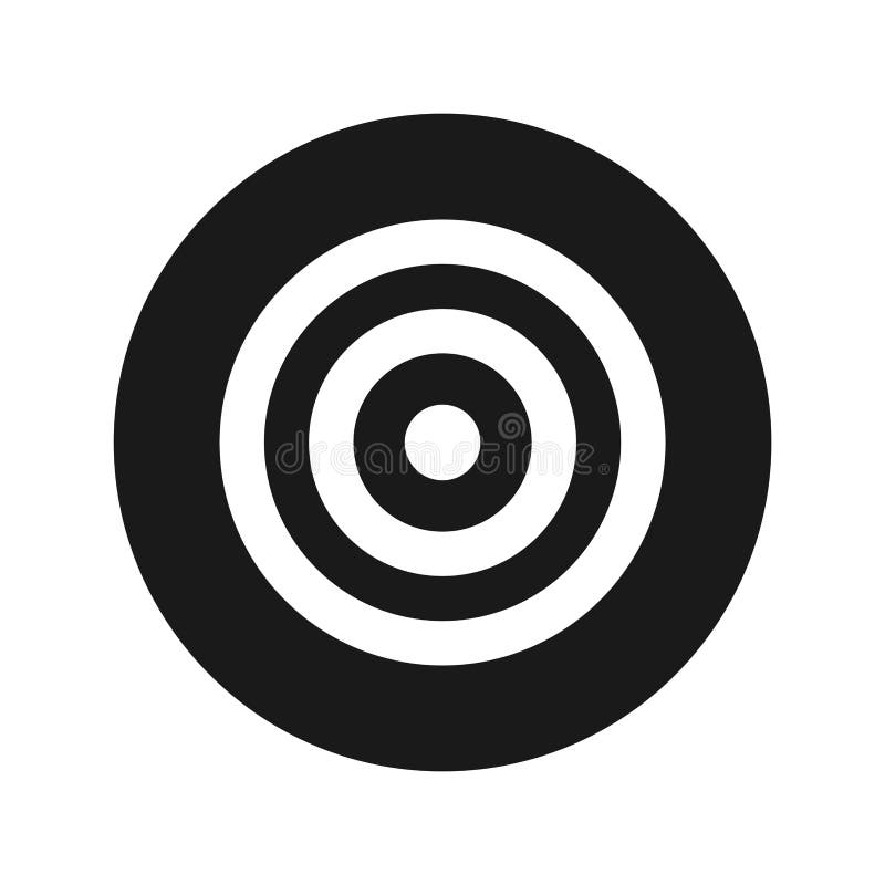 Target Icon Flat Black Round Button Vector Illustration Stock Vector ...