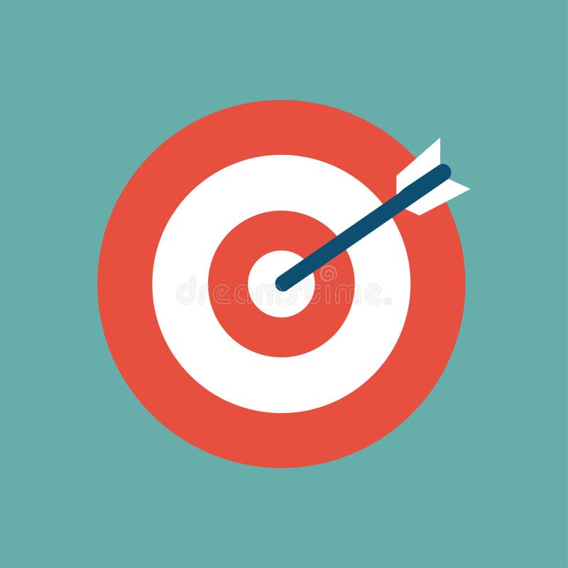 Target Icon in a Flat Design. Vector Illustration Stock Vector ...