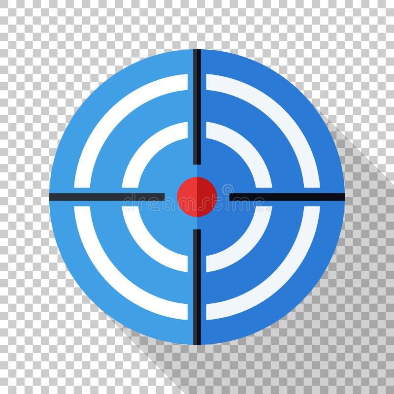 Target Icon in Flat Style on Transparent Background Stock Vector ...