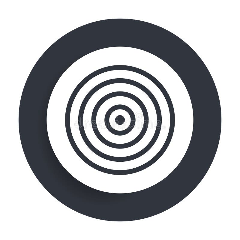 Target Icon Flat Vector Round Button Clean Black and White Design ...