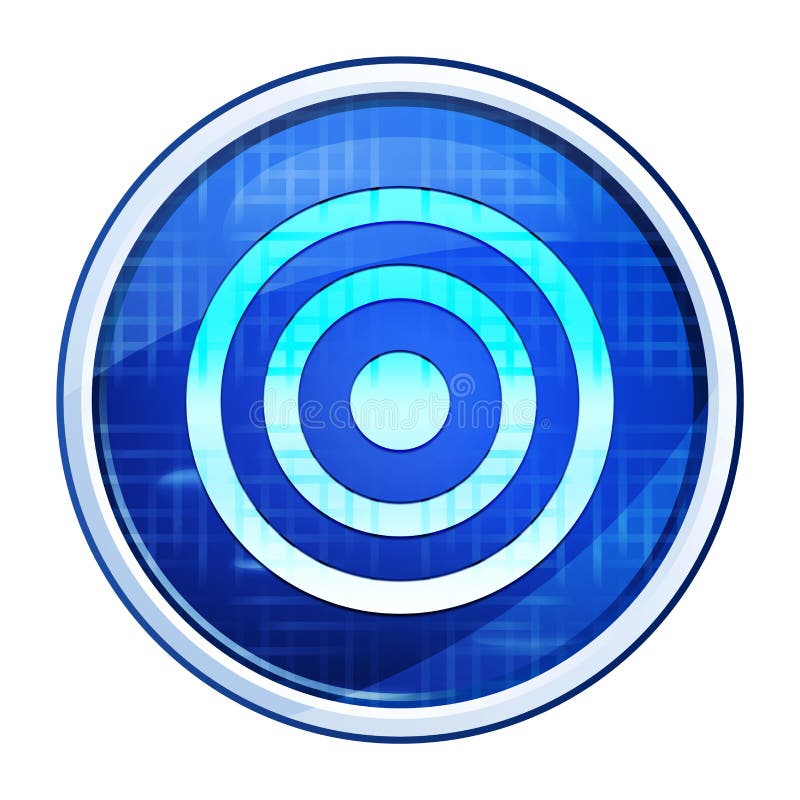Target Icon Futuristic Blue Round Button Vector Illustration Stock ...