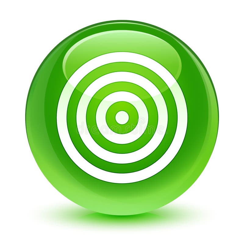 Target Icon Glassy Green Round Button Stock Illustration - Illustration ...