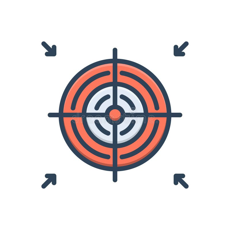 Color Illustration Icon for Target, Goal and Focal Stock Vector ...