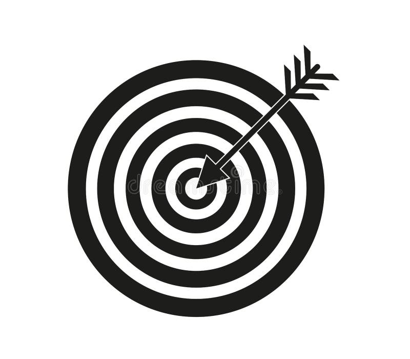 Target Icon Illustrated in Vector on White Background Stock ...
