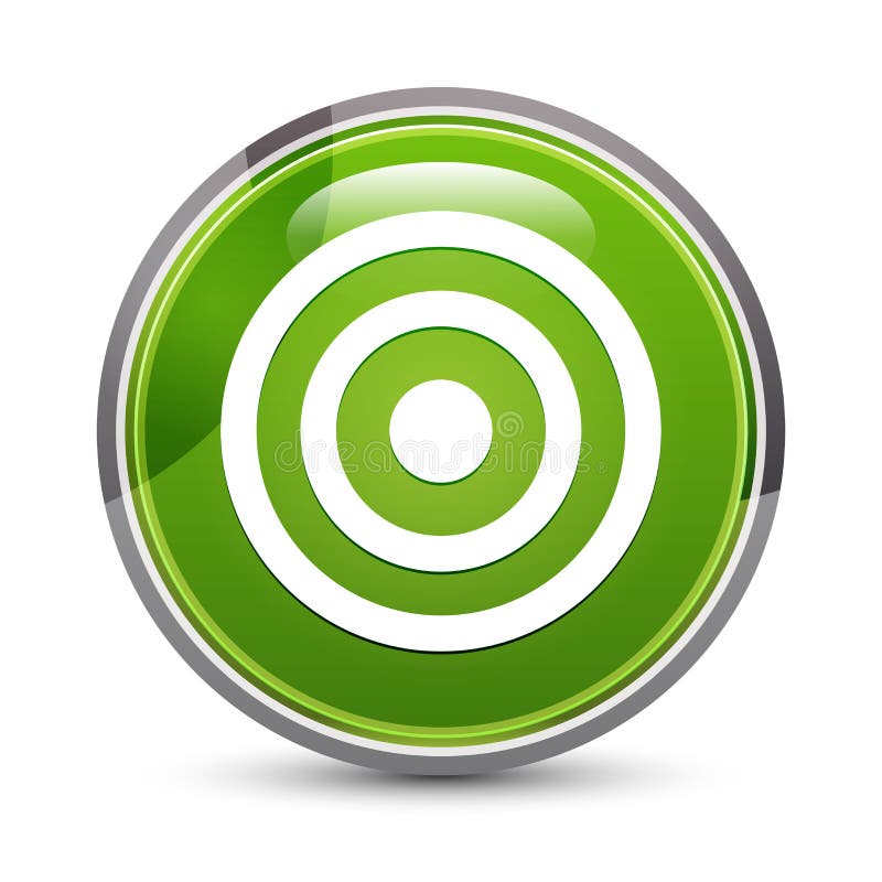 Target Icon Elegant Green Round Button Vector Illustration Stock Vector ...