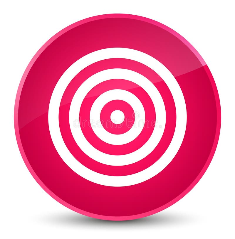 Target Icon Elegant Pink Round Button Stock Illustration - Illustration ...