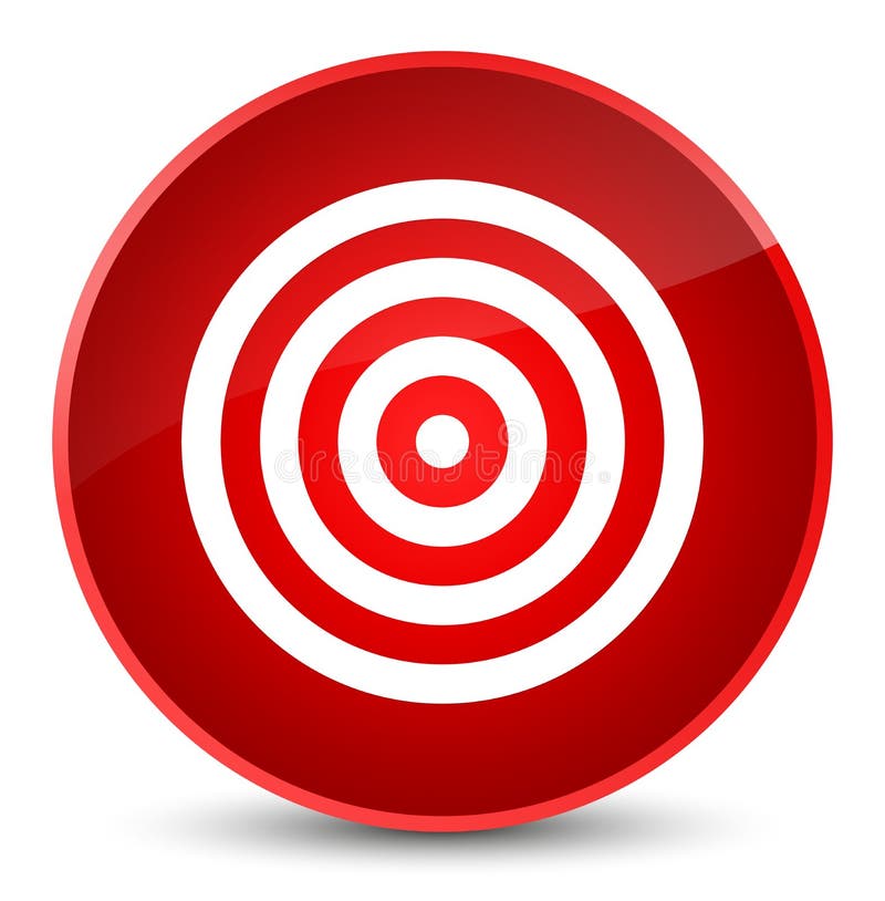 Target Icon Elegant Red Round Button Stock Illustration - Illustration ...