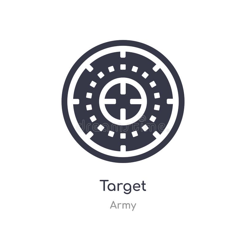 Target Icon. Isolated Target Icon Vector Illustration from Army ...