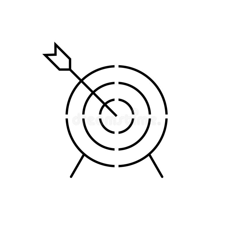 Target Icon Isolated on White Background Stock Vector - Illustration of ...