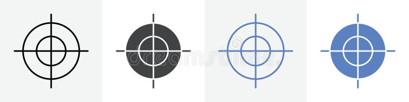 Target Icon Vector Set Use for Web Stock Vector - Illustration of ...