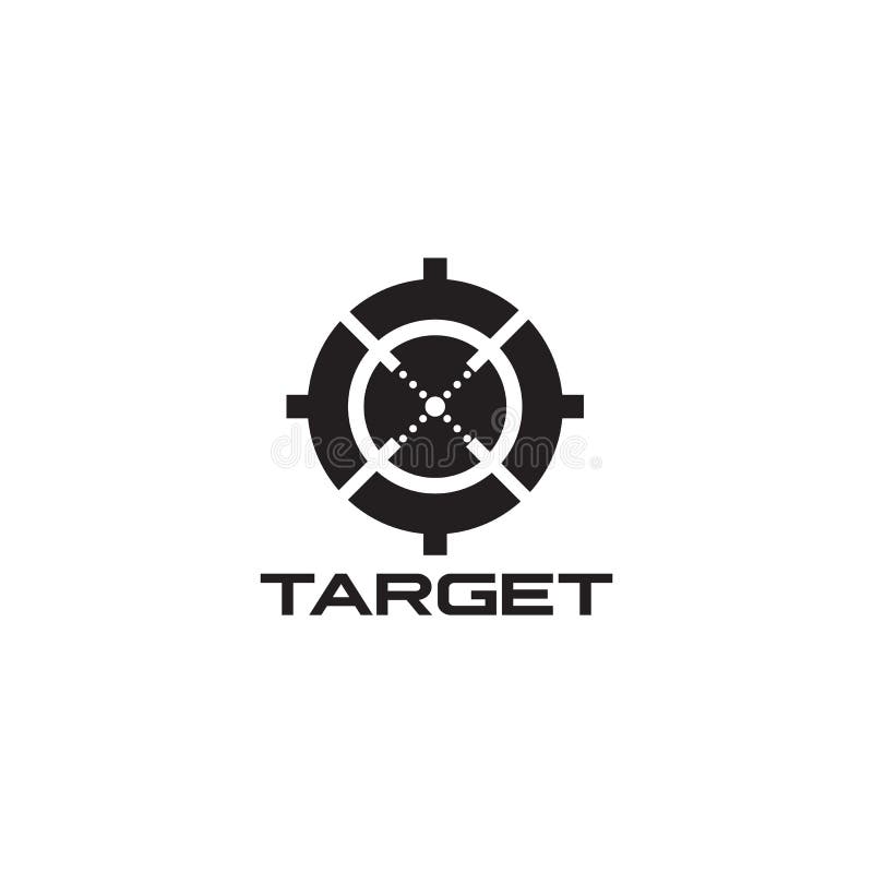 Shooting Target Logo Design Template Stock Vector - Illustration of ...