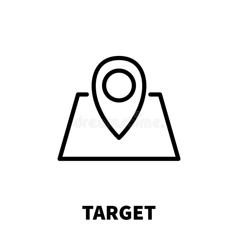 Target Icon or Logo in Modern Line Style. Stock Vector - Illustration ...