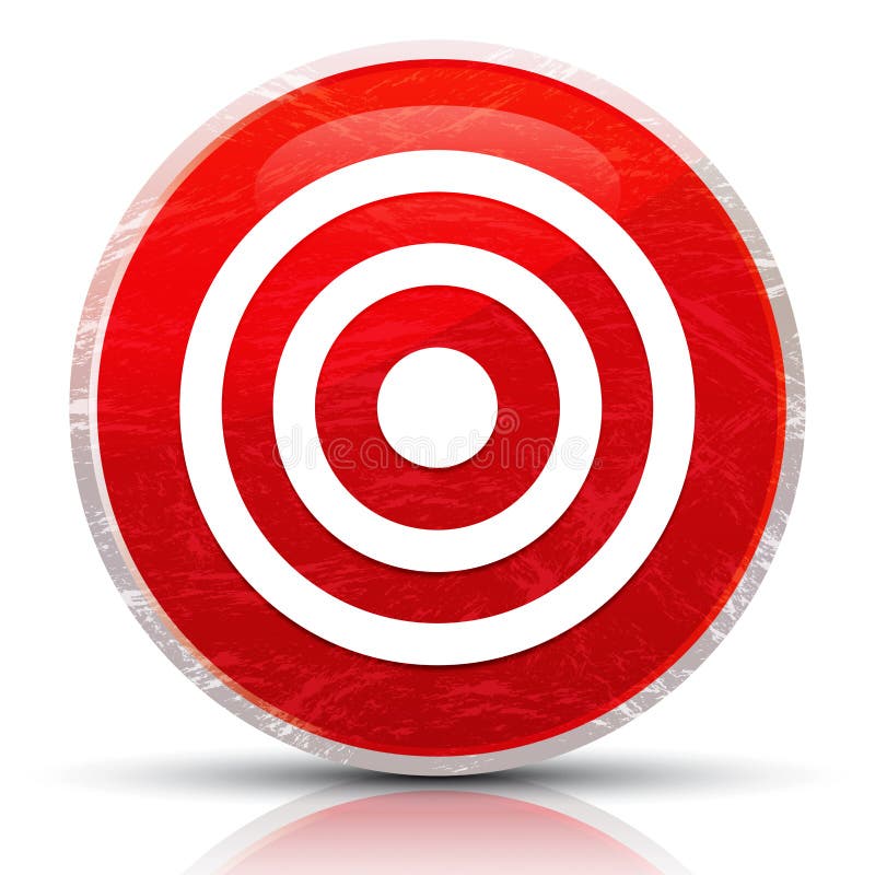 Target Icon Metallic Grunge Abstract Red Round Button Illustration ...