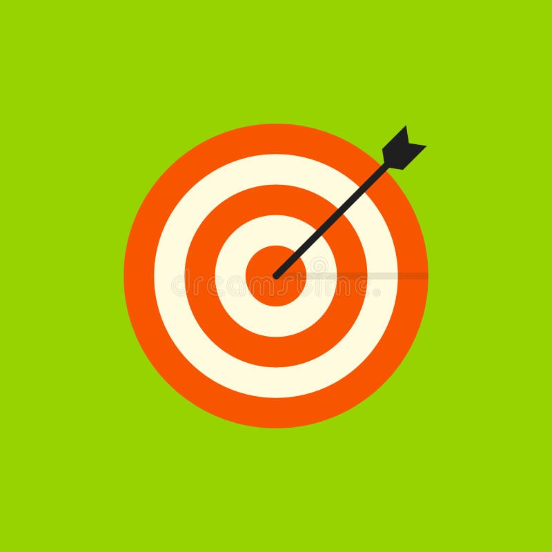 Target Icon in Minimalistic Flat Design Style. Aim Vector Illustration ...