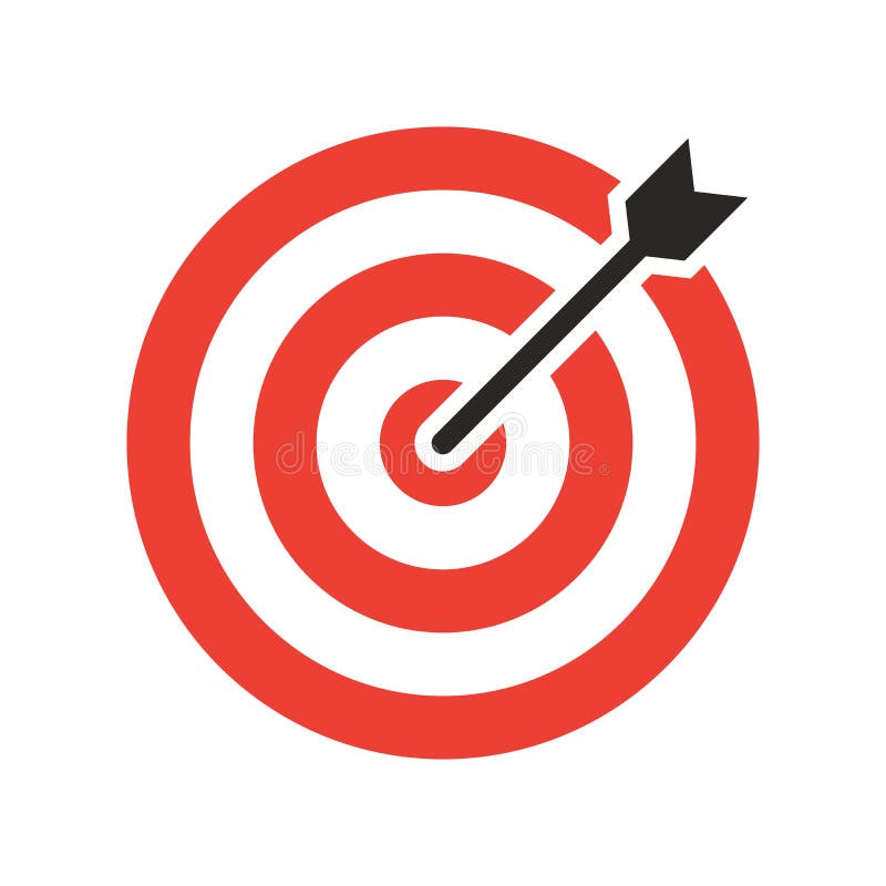 Target Icon, Modern Minimal Flat Design Style. Darts Vector ...